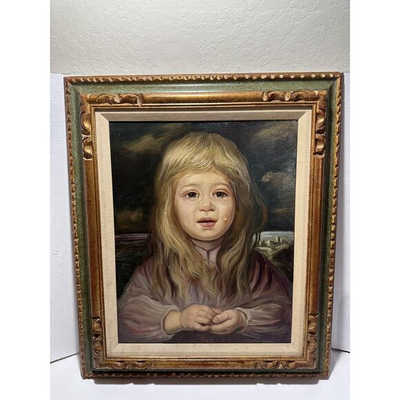 Art | Vitto Rivetti Portrait Young Girl With Tears Original Oil ...